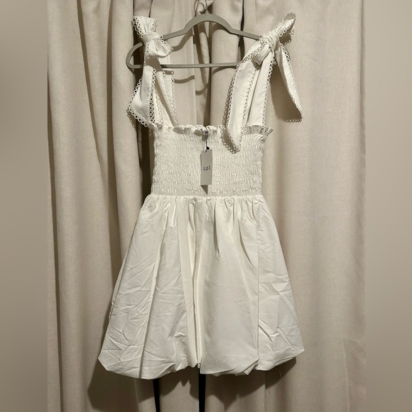 one pretty time | Dresses | One Pretty Time Bubble Mini Dress White ...